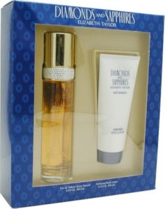 diamonds & sapphires by elizabeth taylor for women, set-edt spray 3.3 ounce & body lotion, 3.3-ounce