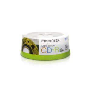 memorex lightscribe 20pk cd-r blank media - laser etch prints direct to disc (32024732) - 700mb/80 min