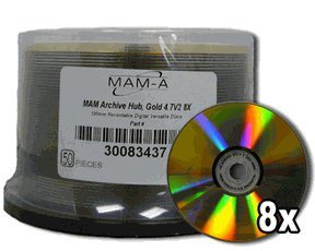 mam-a mitsui gold archive 8x dvd-r with no logo in bulk - 50 count