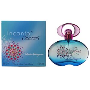 salvatore ferragamo incanto charms for women eau-de-toilette spray, 3.40 ounce