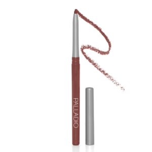 palladio retractable waterproof lip liner high pigmented and creamy color slim twist up smudge proof formula with long lasting all day wear no sharpener required, naked