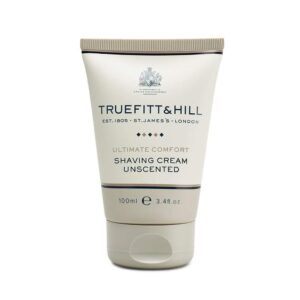 truefitt & hill shaving cream tube - ultimate comfort - premium glycerin-based lather, smooth glide, and hydration for a luxurious shave, no added fragrance - 2.65 oz.