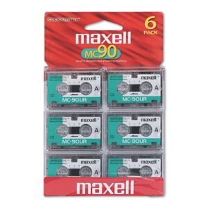 maxell mc90 dictation and audio cassette 90 minute 6 pack