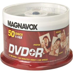 magnavox dvd+r 16x 50 pack spindle