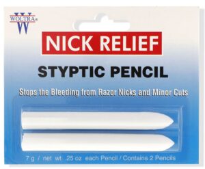 clubman woltra nick relief styptic pencil, 0.25 oz (2 pencils)