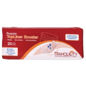 tranquility topliner booster pad medium diaper inserts pk/25