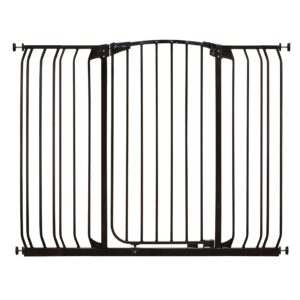 dreambaby chelsea extra-tall auto-close security baby safety gate-black-with extensions, black, 28-42.5"