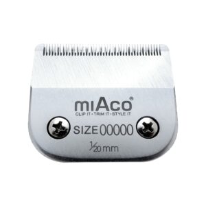 miaco size 00000 detachable clipper blade fits oster classic 76, andis bgc, bgr, bgrc, mbg