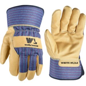 wells lamont heavy duty work gloves with leather palm (wells lamont 3300xl), palomino, x-large (pack of 1)