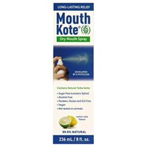 mouth kote dry mouth spray, oral moisturizer with yerba santa, 8 fluid ounce