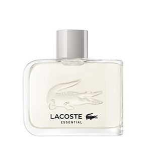 lacoste essential eau de toilette - long lasting fragrance with notes of citrus, rose & patchouli - fougere & aquatic - 4.2 fl. oz.