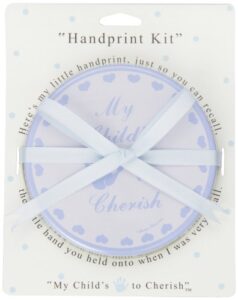 child to cherish baby handprint kit keepsake, blue