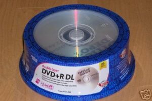 office depot double layer dvd+r dl blank dvd recordable media (25 pack)