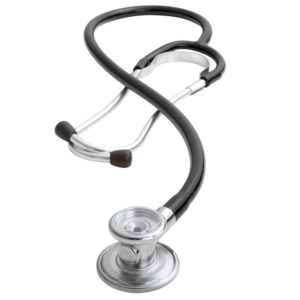 adc adscope 647 sprague-1 lightweight single-tube stethoscope with 5 interchangeable chestpiece options, black, 31.5"