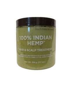 kuza 100% indian hemp hair and scalp treatment,7.7oz jar, formulated for textured hair, blend of fine oils & natural herbs, protects and strengthens, no sulfates or mineral oil