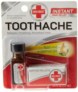 red cross toothache medication drops