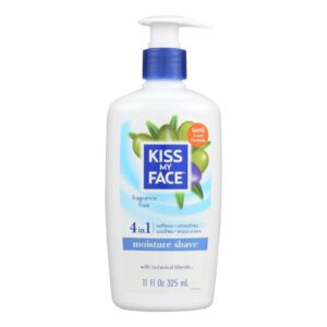 kiss my face moisture shave, fragrance free, 11 oz