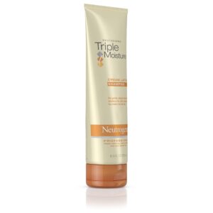 neutrogena triple moisture cream lather shampoo for extra dry hair, damaged & over-processed hair, hydrating with olive, meadowfoam & sweet almond, 8.5 fl. oz