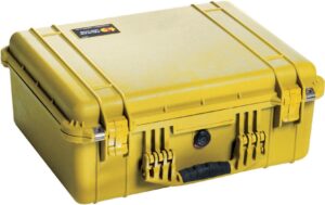 pelican 1550 camera case with foam (yellow)