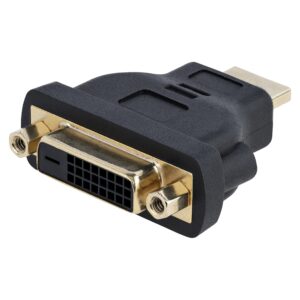 startech.com hdmi male to dvi female - hdmi to dvi-d adapter - bi-directional - dvi to hdmi (hdmidvimf), black