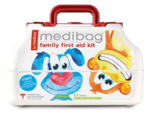 medibag 117 piece kid friendly first aid kit for the whole family