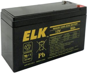 elk elk-1280 12v 8ah sealed lead acid battery