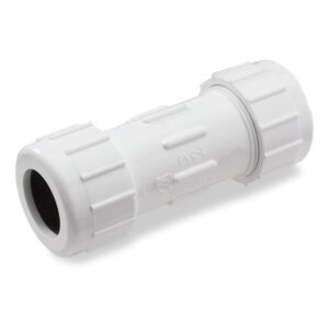 nds cpc-1000 pvc compression coupling, pipe connection, compression fitting, ips coupling, 1-inch ips uc, white