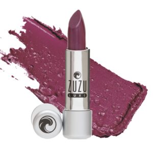 zuzu luxe lip color lipstick (ultra violet - purple with opalescent pink/cool crème), natural ultra-hydrating lipstick, paraben free, vegan, gluten-free, cruelty-free, non gmo, 0.13 oz