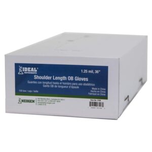 neogen ideal 043-3106 086033 shoulder length disposable ob glove, 100 piece box