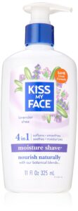 kiss my face - lavender and shea moisture shave, 11 fl oz cream