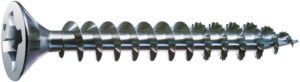 spax #8 x 1-1/4in. flat head unidrive zinc coated screw - 1 lb box