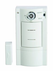 xodus innovations hs4313b battery powered wireless home security door alarm with key entry, white