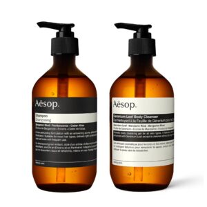 aesop geranium leaf body cleanser and shampoo | paraben, cruelty-free & vegan | 16.9 oz