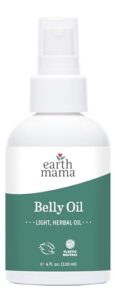 earth mama belly oil for dry skin | calendula skin care moisturizer oil to encourage natural elasticity and help prevent stretch marks during pregnancy and postpartum, 4-fluid ounce