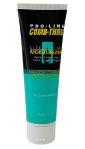 pro-line comb-thru lite-cr?me moisturizer, hair & scalp conditioner for men, 4-ounce tubes (pack of 6)