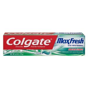 colg max frsh cln mint tp size 6z colgate max fresh w/mini breath strips whitening clean mint toothpaste