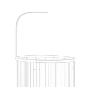 stokke sleepi drape rod, white - made from solid beech wood - easy to install & clean - compatible sleepi crib/bed & mini