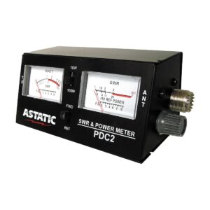 astatic (302-pdc2) swr/rf/field strength test meter , black