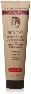 softsheen-carson rub on hair & scalp conditioner with special softeners & moisturizers, extra dry, 5-ounce bottles (pack of 6)