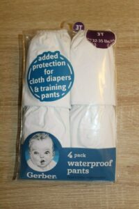 gerber plastic pants, 3t, fits 32-35 lbs. (4 pairs)