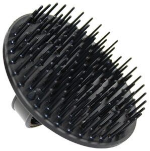 jack dean by denman (black) scalp massager and detangling hair brush for thick or thin hair, curly or straight hair - use in the shower or bath - head and beard scrubber - for women and men, d6