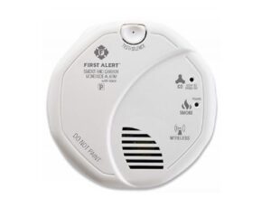 first alert powered alarm sco5cn combination smoke and carbon monoxide detector, battery operated, 1 pack, white