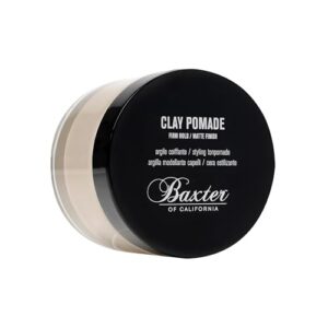 baxter of california clay pomade firm hold / matte finish hair pomade for men and women, perfect for texturizing straight or wavy hair - 2 ounces