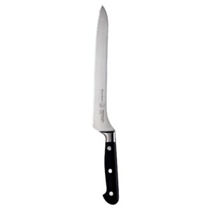 messermeister meridian elite 8” scalloped offset knife - fine german steel alloy blade - rust resistant & easy to maintain