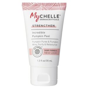 mychelle dermaceuticals incredible pumpkin peel (1.2 fl oz) - gentle face moisturizer with pumpkin seed oil, cloudberry extract & antioxidants - moisturizes, nourishes & helps strengthen skin