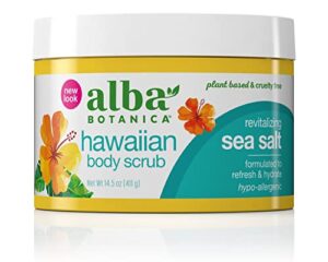 alba botanica hawaiian body scrub, revitalizing sea salt, 14.5 oz