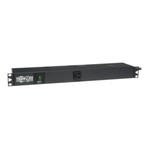 tripp lite metered pdu, 15a, 13 outlets (5-15r), 120v, 5-15p, 100-127v input, 15 ft. cord, 1u rack-mount power, 2 year warranty (pdumh15)