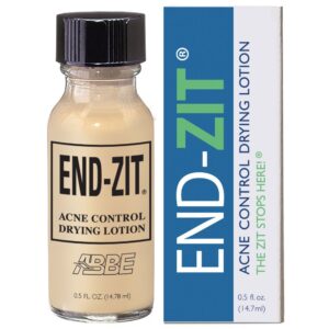 end-zit acne control drying lotion (light/medium), 0.5 ounce