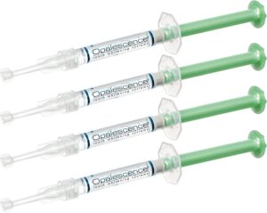 opalescence 35% cp mint - gel syringes teeth whitening - refill kit (2 packs / 4 syringes total) carbamide peroxide gel. made by ultradent. tooth whitening refill syringes 5197-2