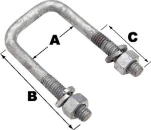 seachoice square u-bolt 7/16 x 2-1/16 x 2-13/16